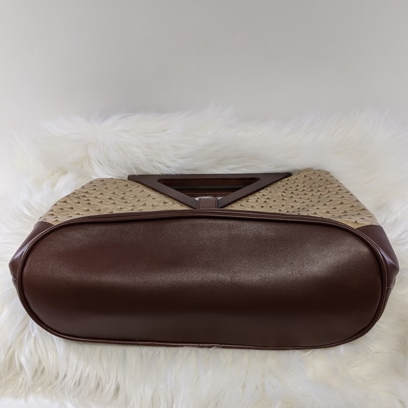 MG Collection | Bags | Mg Collection Fauxostrichwood Shoulderhand Bag ...